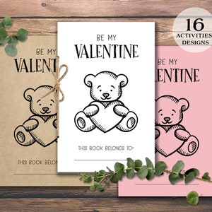 Kids Valentine Activity Book. Coloring Book. Instant Download Printable ...