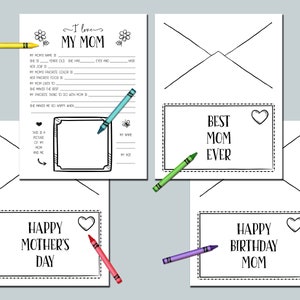 All About My Mom. Mother's Day Activity. Instant Download Printable ...