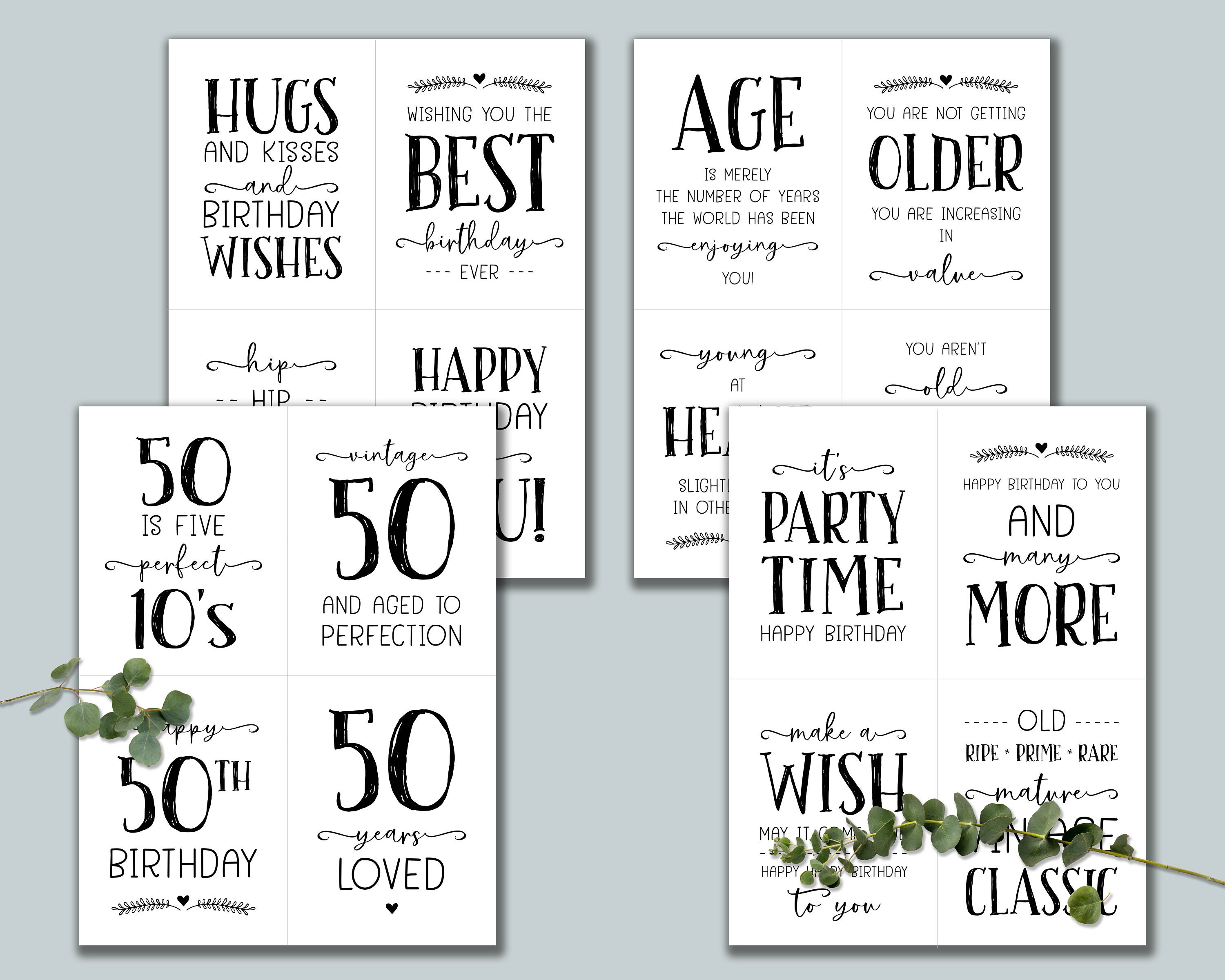 50th Birthday. Sign Bundle. Instant Download Printable. Cheers to 50 ...