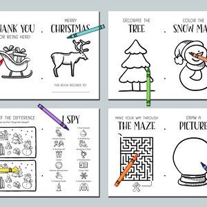 Kid's Christmas Activity Book. Coloring Book. Instant Download ...