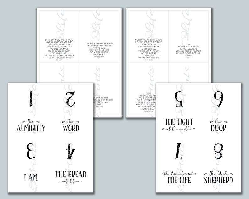 Names of Jesus Scripture Cards. Instant Download Printable. - Etsy