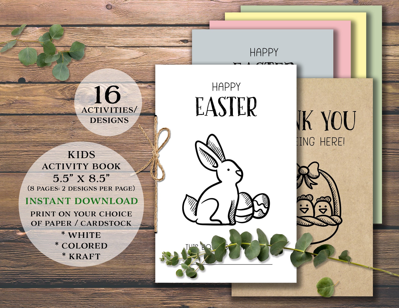 Kid's Easter Activity Book. Coloring Book. Instant - Etsy