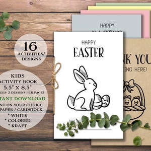 Kid's Easter Activity Book. Coloring Book. Instant Download Printable ...
