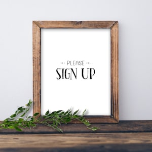 Please Sign Up. Instant Download Printable. Guestbook Print. Event Sign ...