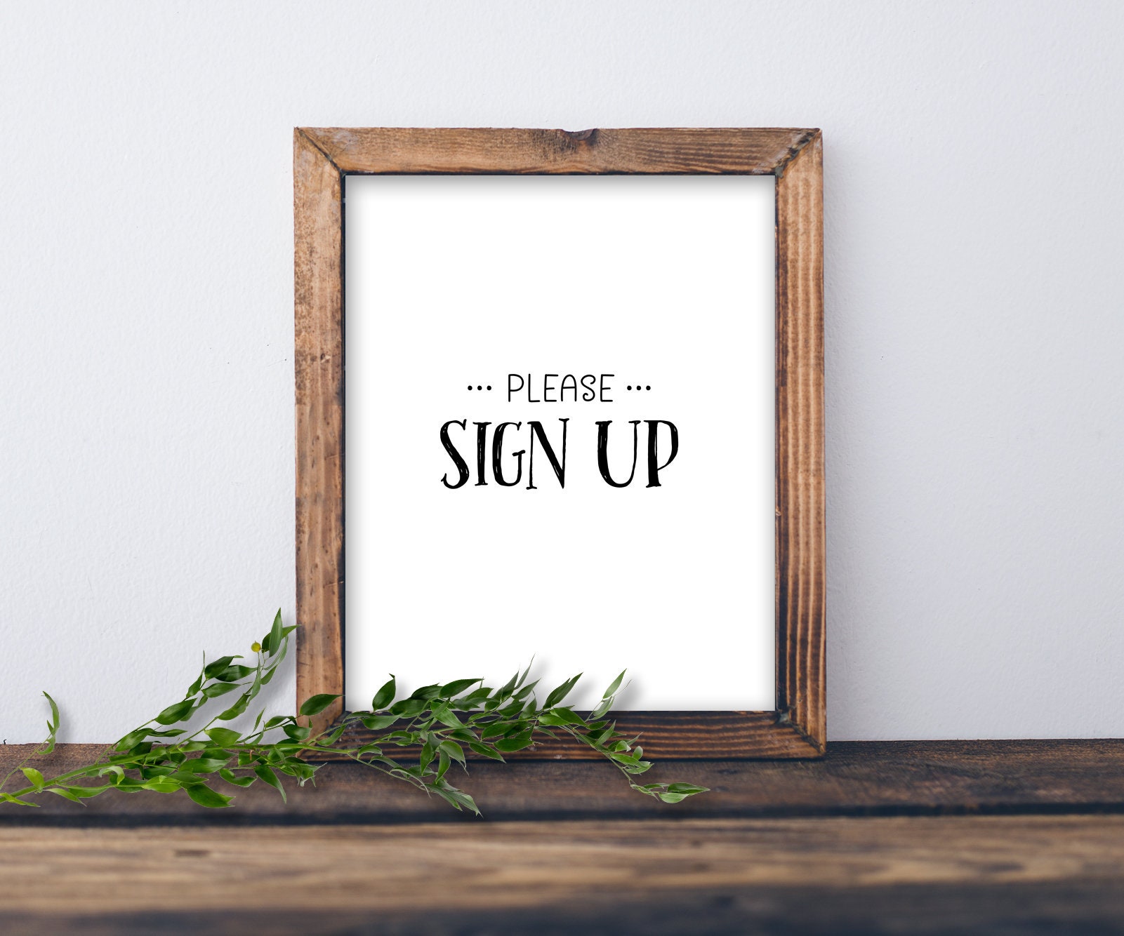 Please Sign Up. Instant Download Printable. Guestbook Print. - Etsy
