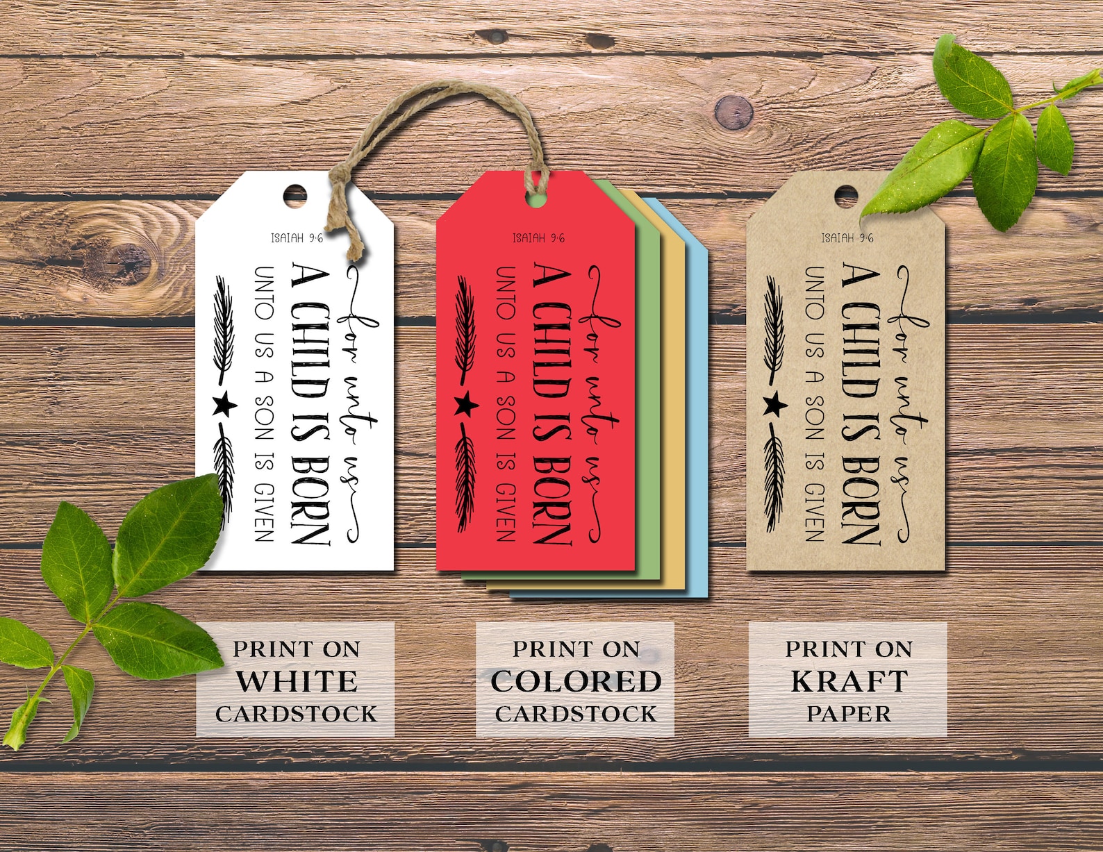 Names of Jesus. Christmas Gift Tags With Bible Verse. Instant - Etsy