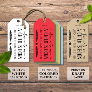 Names of Jesus. Christmas Gift Tags With Bible Verse. Instant Download ...