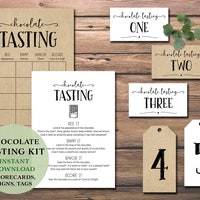 Chocolate Tasting Score Card | Instant Download | Printable: PDF Format ...