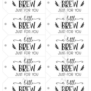 Halloween Gift Tags. Instant Download Printable. Wine Gift Tags. Rustic ...