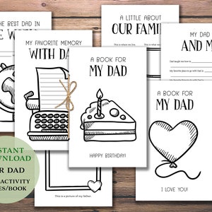 A Book for My Dad. Instant Download Printable. Father's Day Activity ...
