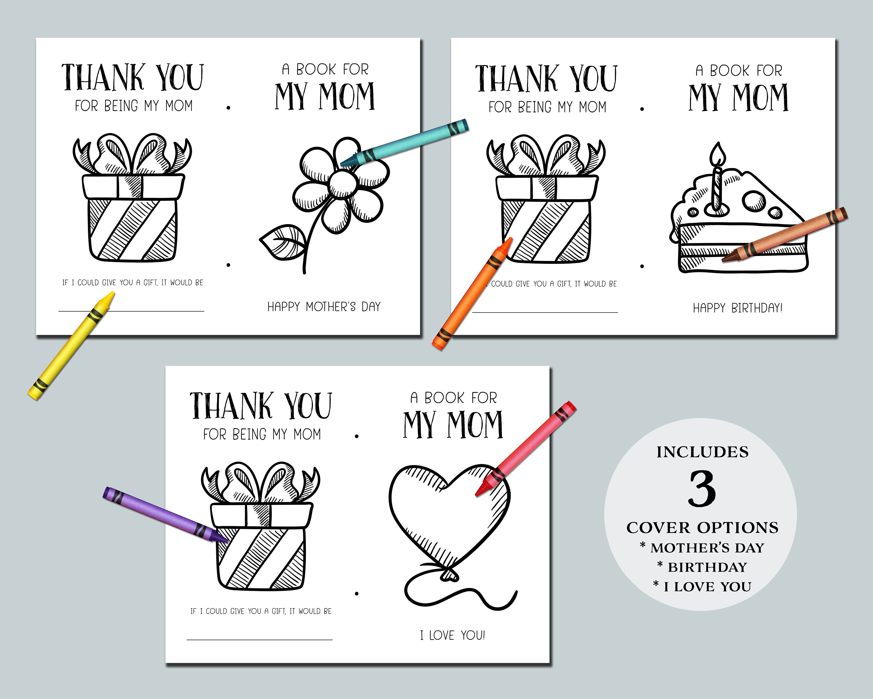 A Book for My Mom. Instant Download Printable. Mother's - Etsy