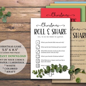 Christmas Roll and Share. Instant Download Printable. Fun Friends Party ...