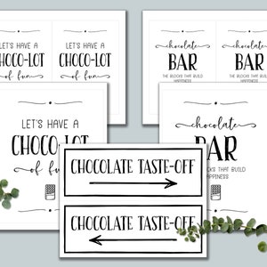 Chocolate Taste-off Party Kit. Instant Download Printable. Note Cards ...