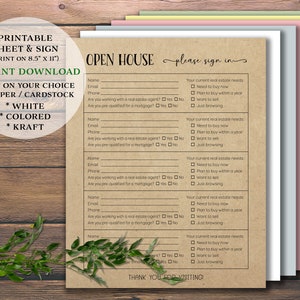 Real Estate Open House. Please Sign In. Instant Download Printable ...
