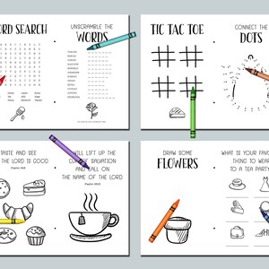 Kid's Tea Party Activity Book. Instant Download Printable. Children's ...