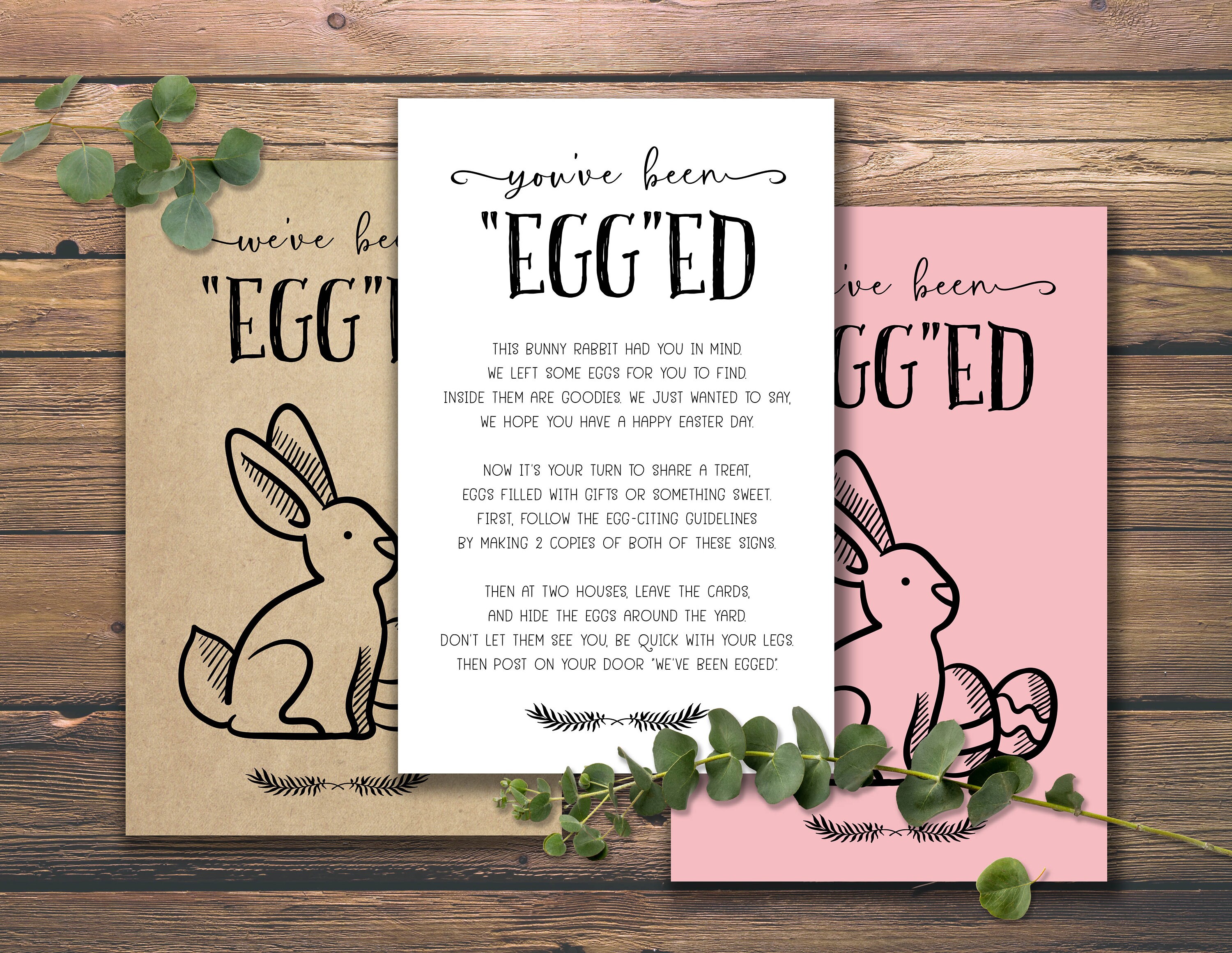 You've Been Egged. Instant Download Printable. Easter Game. We've Been ...