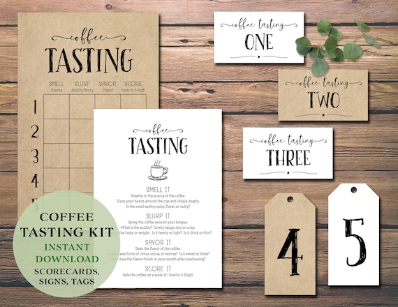 Coffee Tasting Party Kit. Instant Download Printable. Score | Etsy