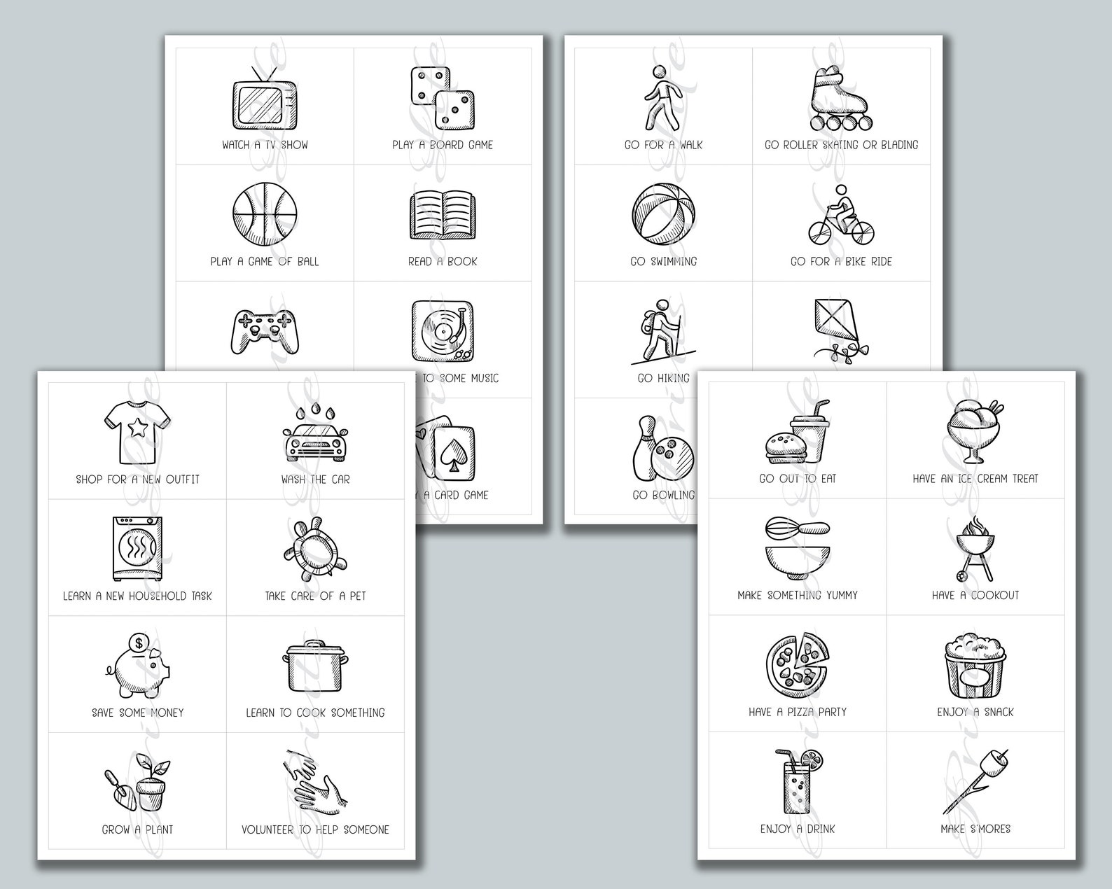 Kids Activity Cards. Instant Download Printable. - Etsy