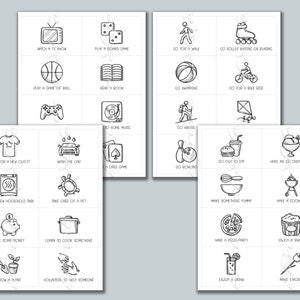 Kids Activity Cards. Instant Download Printable. Children's Activities ...