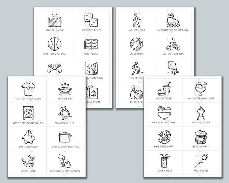 Kids Activity Cards. Instant Download Printable. - Etsy