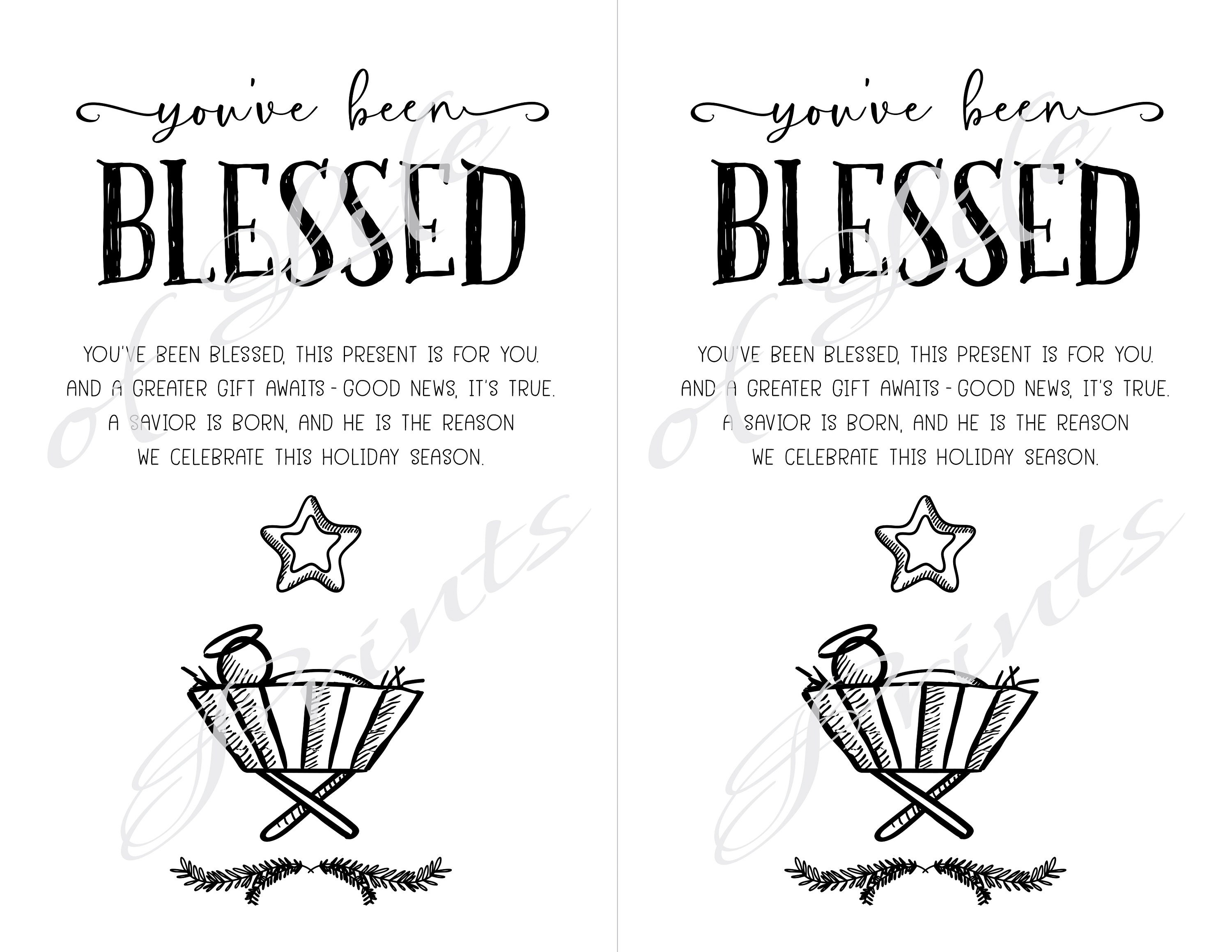 You've Been Blessed. Instant Download Printable. Christmas Game. We've ...