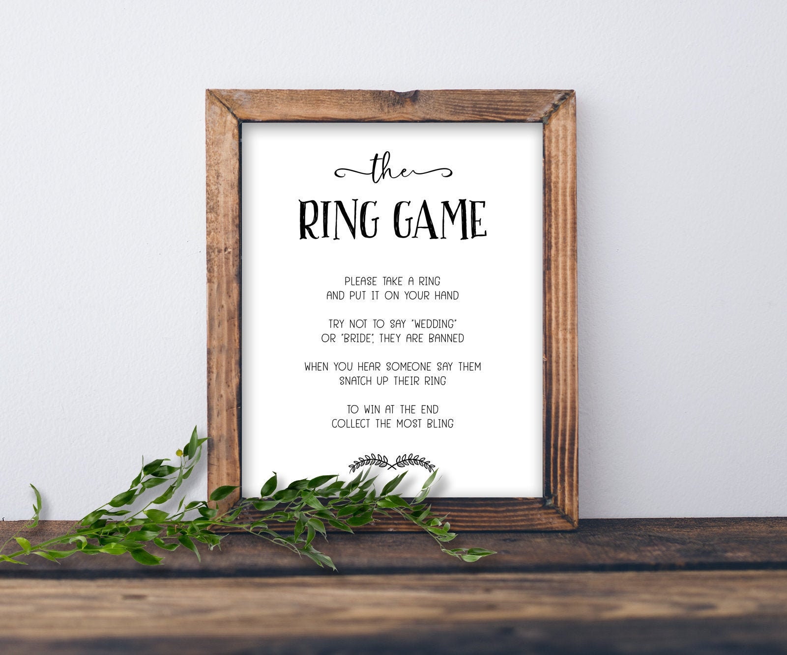 The Ring Game. Bridal Shower Game. Instant download printable. | Etsy
