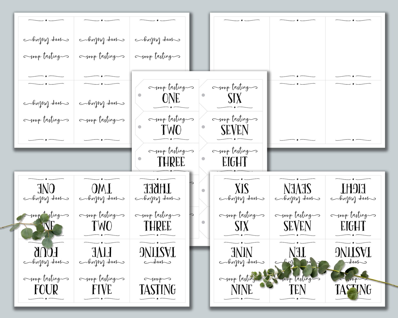 Soup Tasting Party Kit. Instant Download Printable. Score Card, Place ...