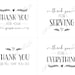 Thank You for Service Cards. Appreciation Package Gift Tags. Instant ...