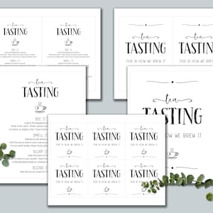 Tea Tasting Party Kit. Instant Download Printable. Score Card, Place ...