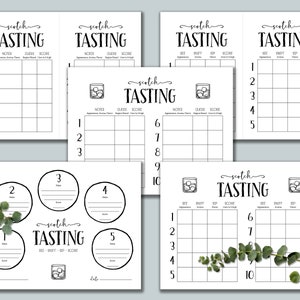 Scotch Tasting Party Kit. Instant Download Printable. Scorecard, Place ...