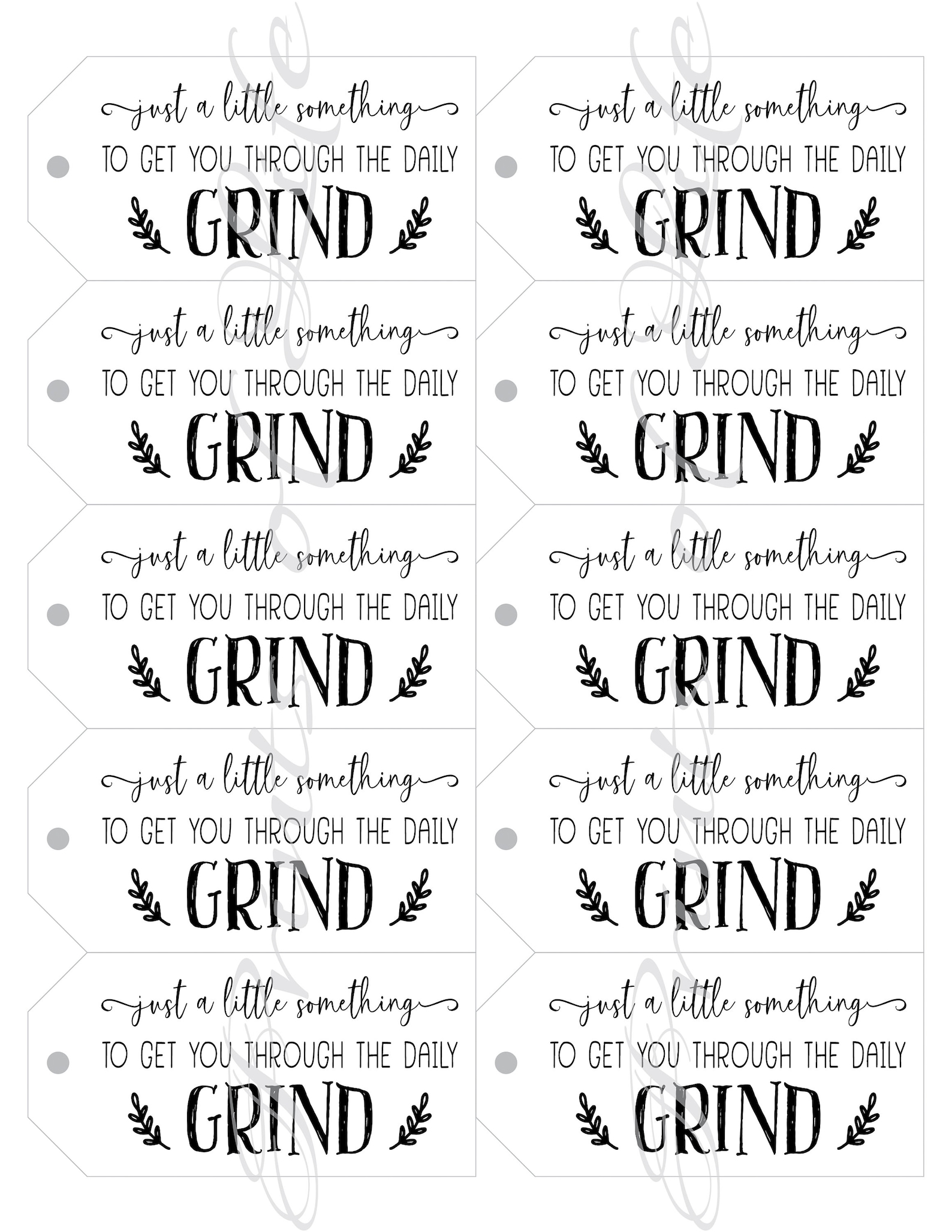 Coffee Gift Tags. Instant Download Printable. Rustic Labels. Thanks a ...