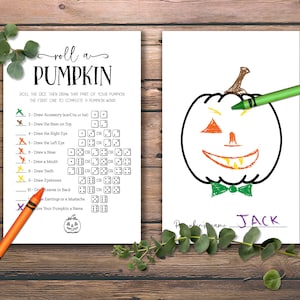 Roll a Pumpkin Dice Game. Instant Download Printable. Halloween ...