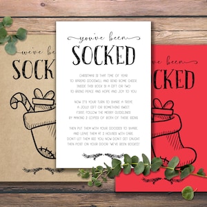 You've Been Socked. Instant Download Printable. Christmas Stocking ...
