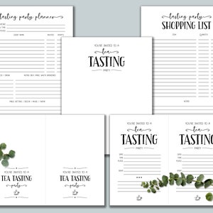 Tea Tasting Party Kit. Instant Download Printable. Score Card, Place ...
