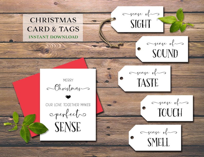 5 Senses Gift Tags & Card. Five Senses Christmas Gift. | Etsy
