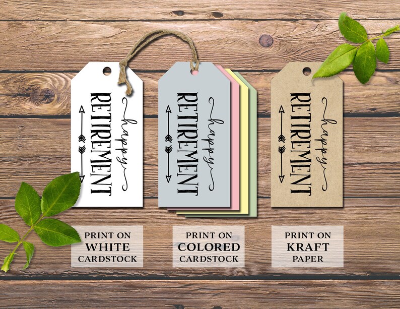 Retirement Card & Gift Tags. Instant Download Printable. Wine Beer Tags ...