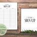 Please Sign Up. Instant Download Printable. Guestbook Print. Event Sign ...