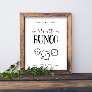 BUNCO Game. Instant Download Printable. Bridal Shower. Baby Shower ...