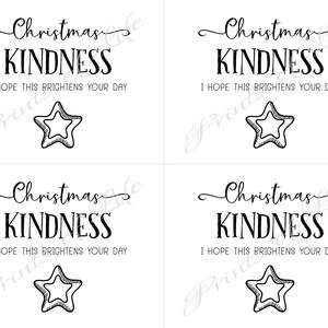 Random Act of Kindness Cards. Instant Download Printable. Christmas ...