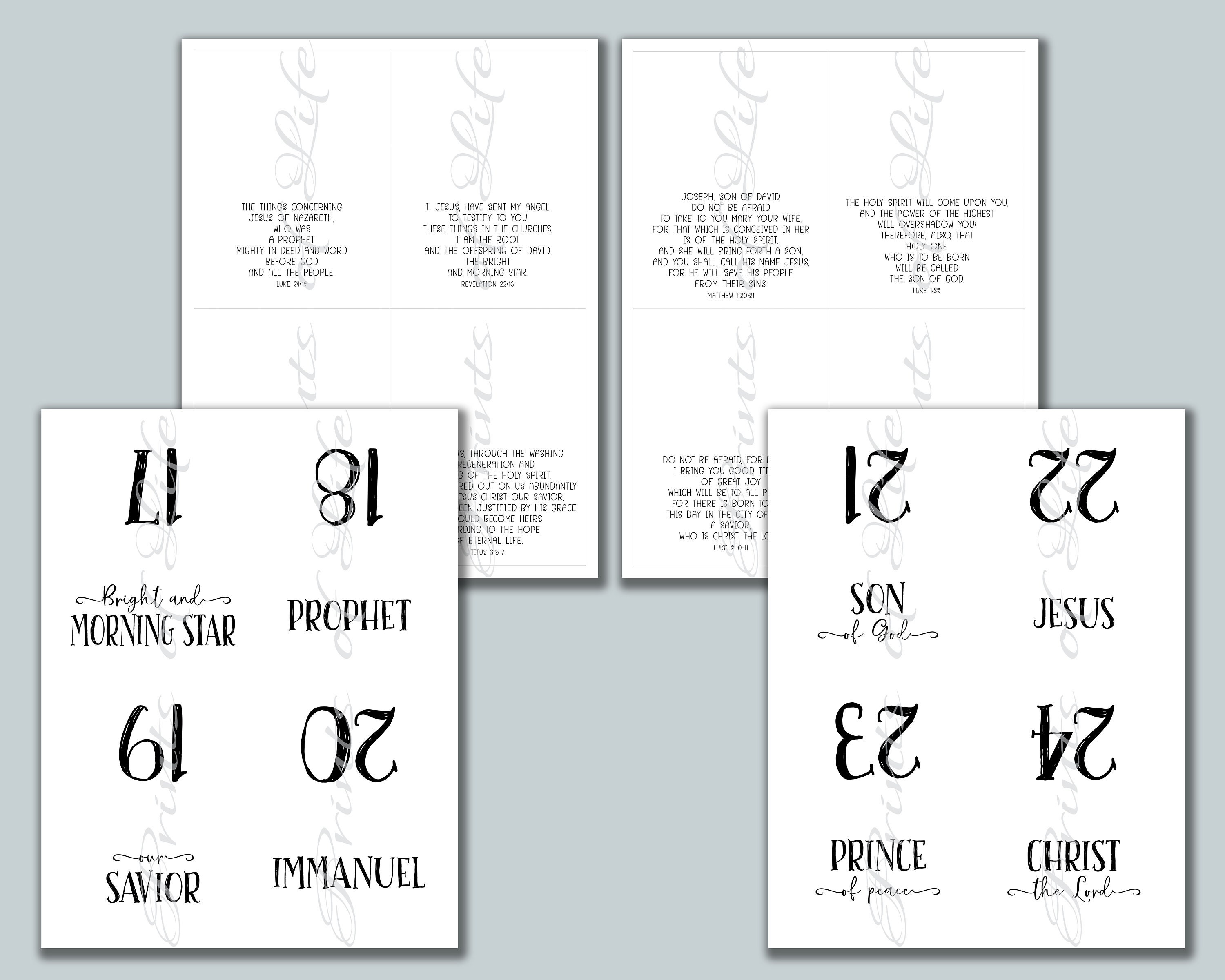 Names of Jesus Scripture Cards. Instant Download Printable. - Etsy Canada