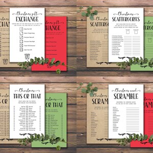 Christmas Games Bundle. Instant Download Printable. Holiday Party Pack ...
