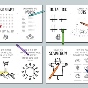 Kid's Thanksgiving Activity Book. Instant Download Printable. Children ...