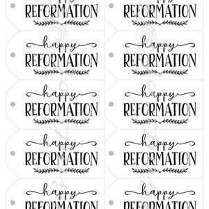 Reformation Gift Tags. Instant Download Printable. Kids Party Favor ...
