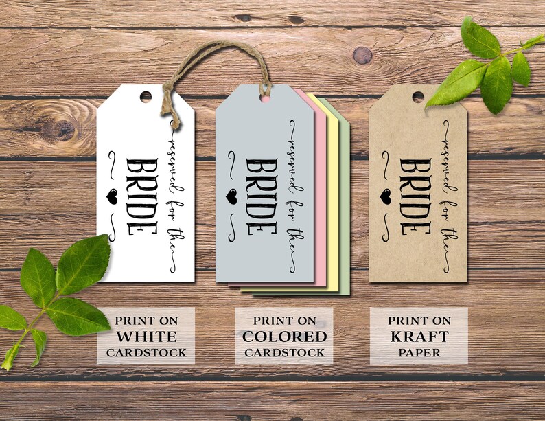 Reserved Seat Tags. Instant Download Printable. Rustic Chic | Etsy