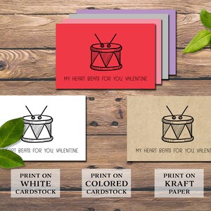Music Arts Valentine Cards. DIY Instant Download Printable. School ...