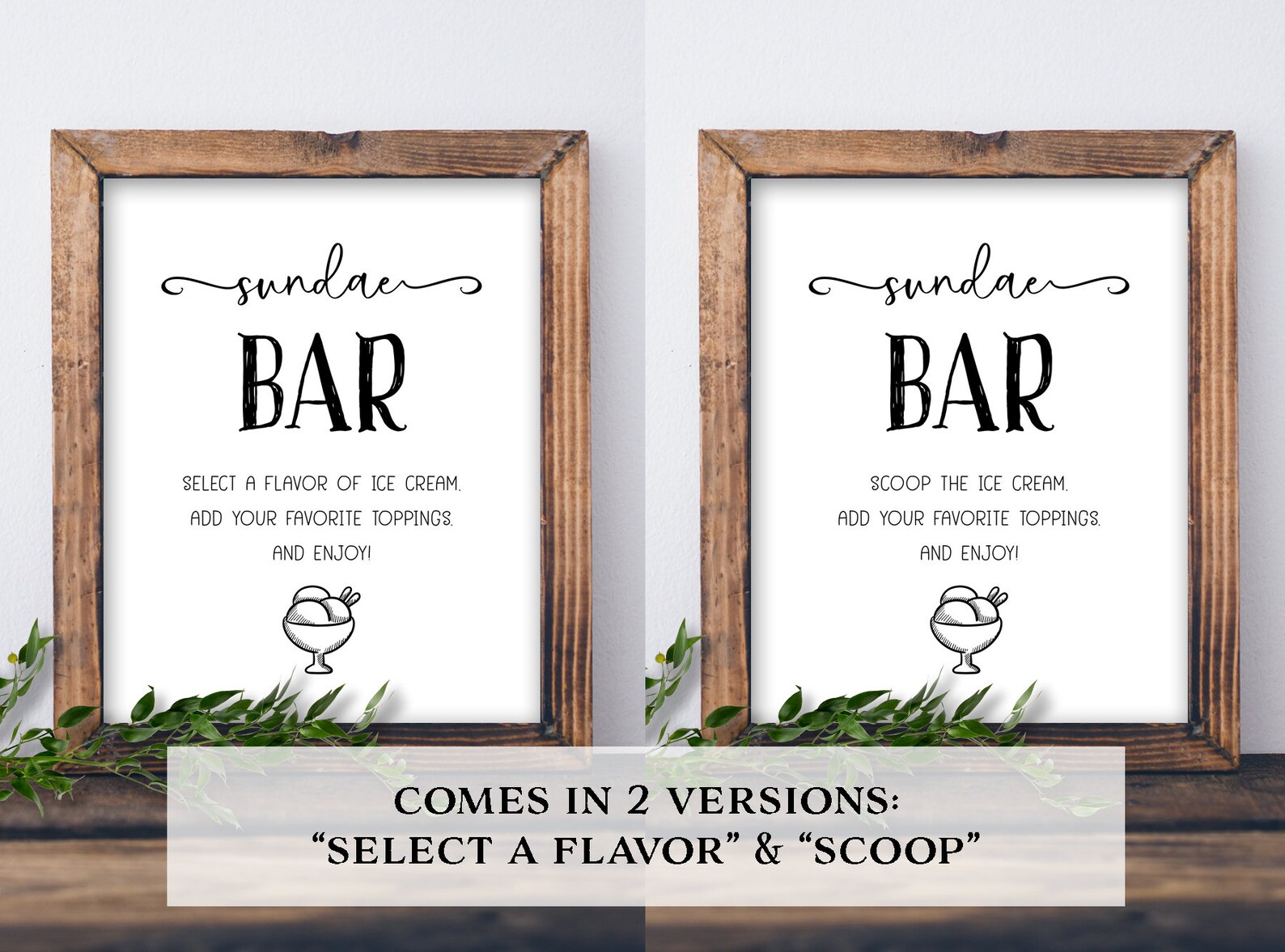 Sundae Bar Sign. Instant Download Printable. Ice Cream Social - Etsy