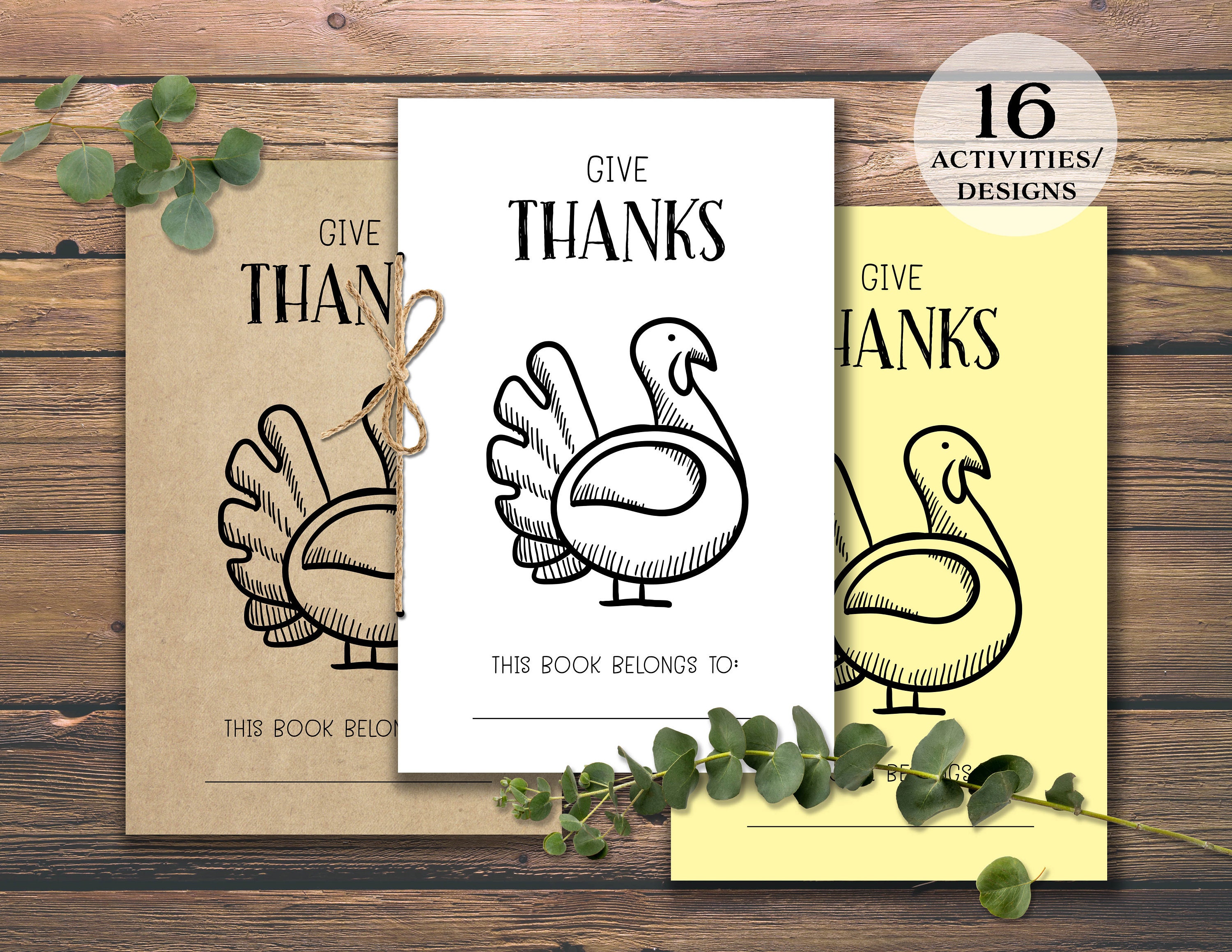 Kid's Thanksgiving Activity Book. Instant Download - Etsy