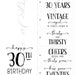 30th Birthday Card & Gift Tags. Instant Download Printable. Big 30 ...