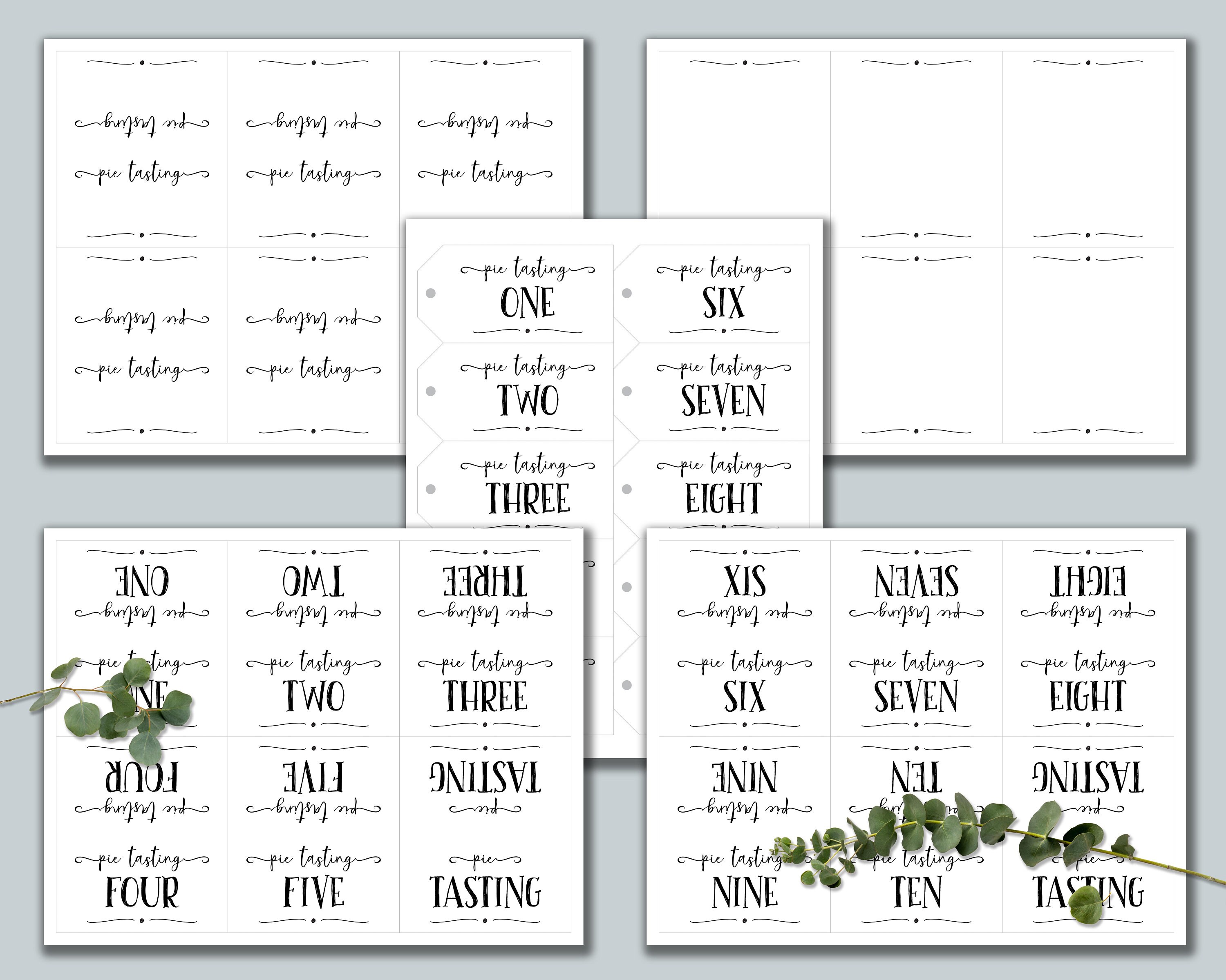 Pie Tasting Party Kit. Instant Download Printable. Score Card, Place ...
