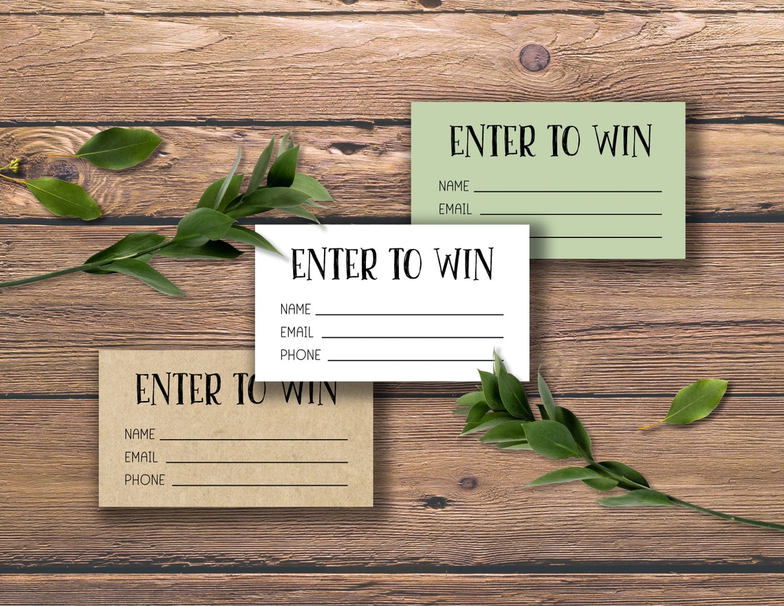 Enter to Win. Tickets. Instant Download Printable. Raffle Ticket and ...